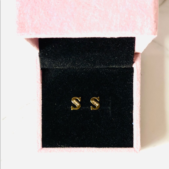 Jewelry | Solid 14k Gold Letter S Earrings | Poshmark